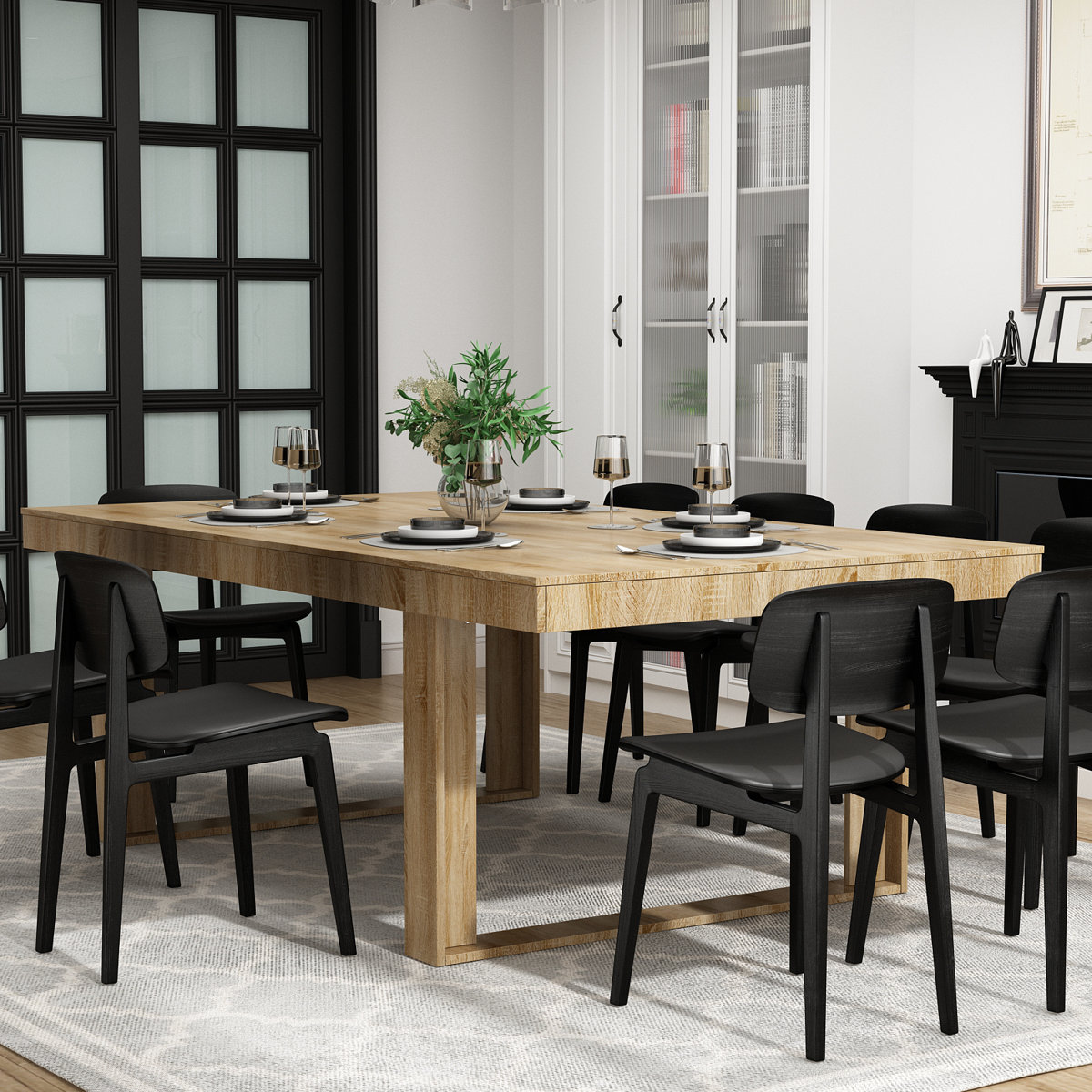 Latitude Run® Rectangular Wood Grain Dining Table & Reviews - Wayfair Canada
